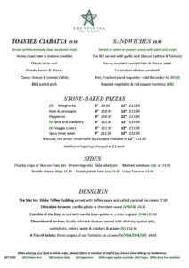 Our Menus - The Star Inn 1744